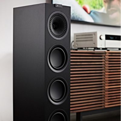 KEF Q550 Hifi and Home Cinema Speaker Floor Standing Satin Black - Lean ...