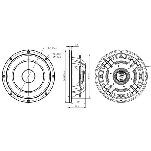SB ACOUSTICS SB23MFCL-00 8'' Passive Radiator - Lean Business