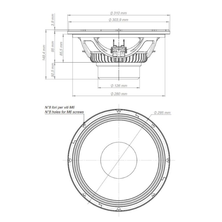 Eighteen Sound 12NW350 8 Ohm 12" 800W Loudspeaker - Lean Business
